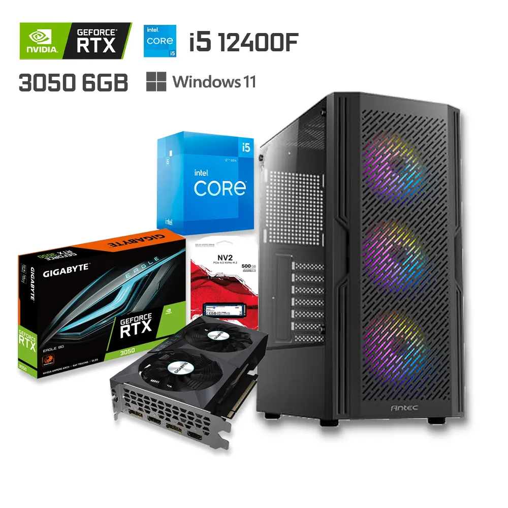 IGH Components - Pc Gamer Core I5 12va - Rtx 3050 - 16gb Ram